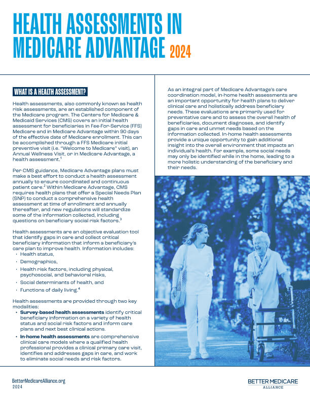 Fact Sheet: Health Assessments in Medicare Advantage - Better Medicare ...
